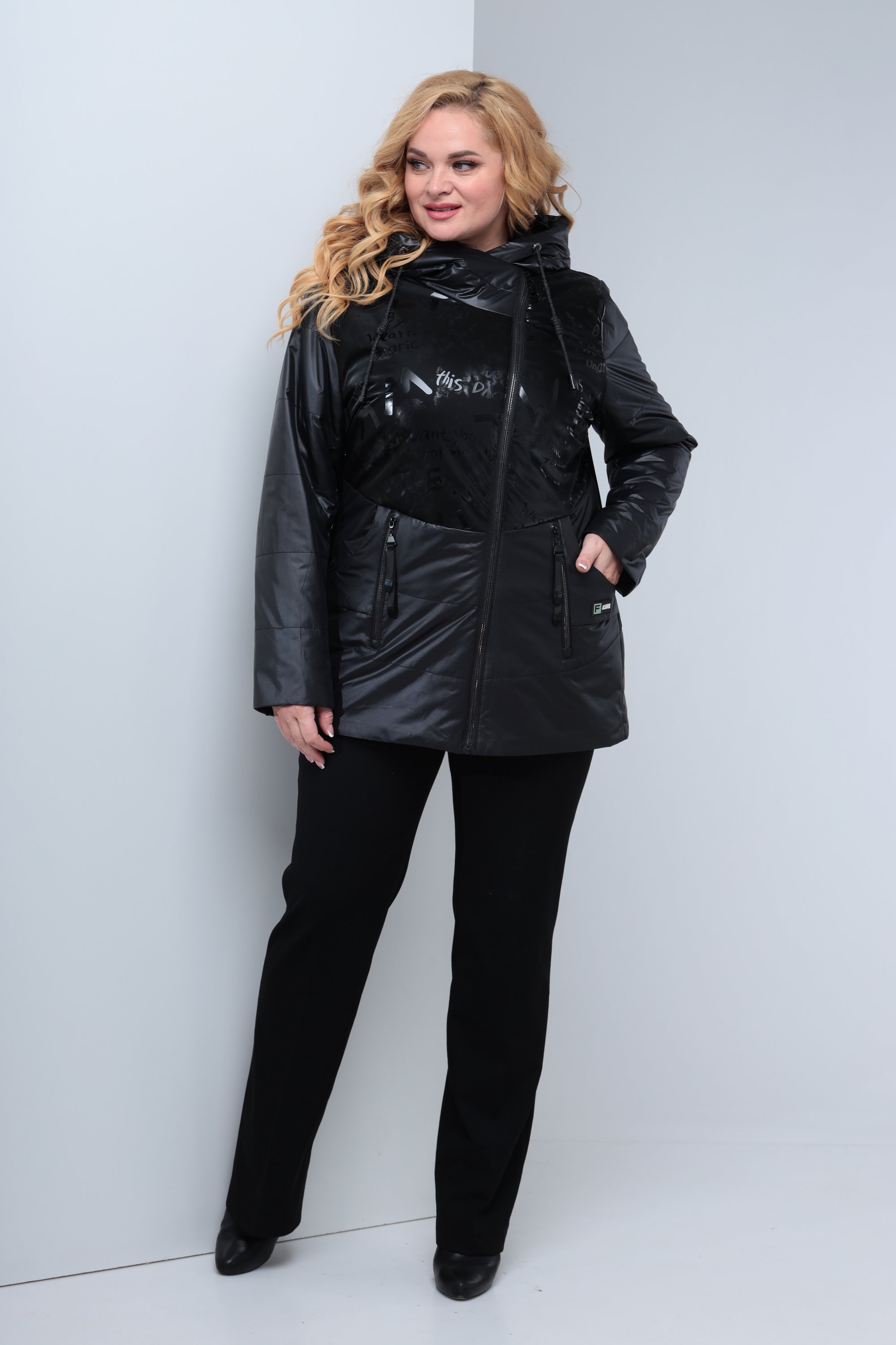 Куртка 2050 черный Shetti купить в интернет магазине Велесмода